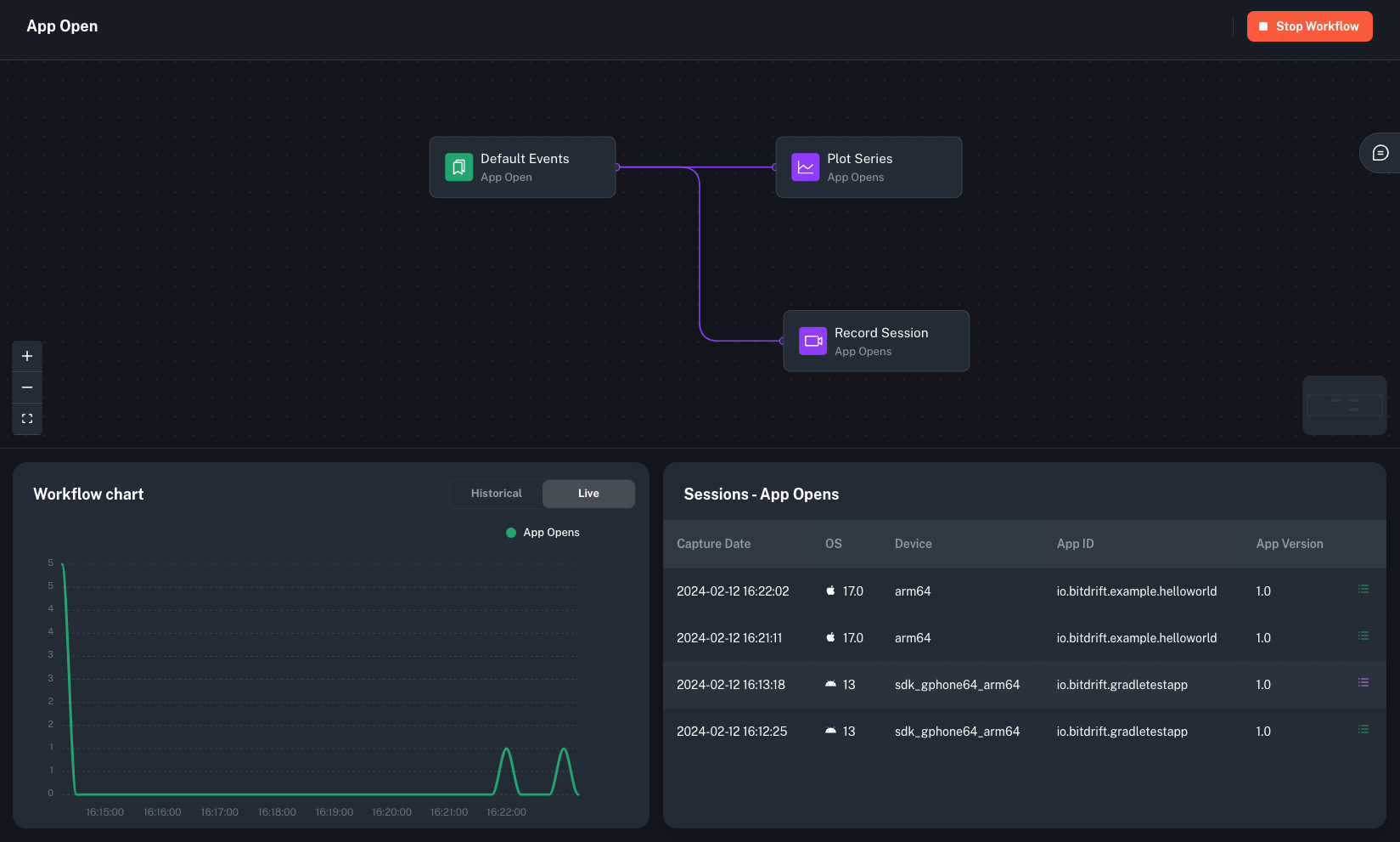 Workflow Examples Capture Documentation